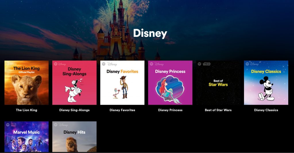 Spotify propose un Hub Disney avec plusieurs playlists | Disneyphile