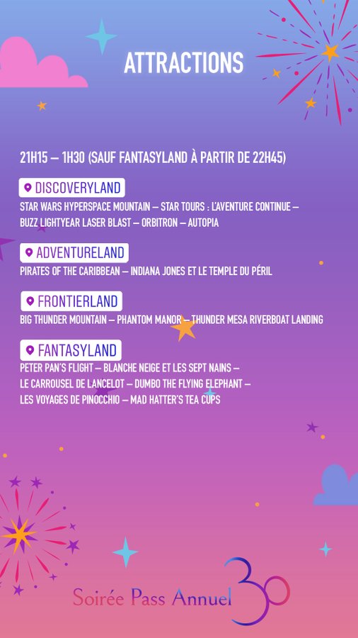 La soirée Pass Annuel du 30e anniversaire le 25 mars 2022 | Disneyphile