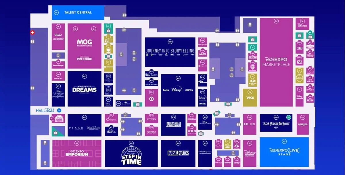 La carte et le guide officiel de la D23 Expo 2022 | Disneyphile