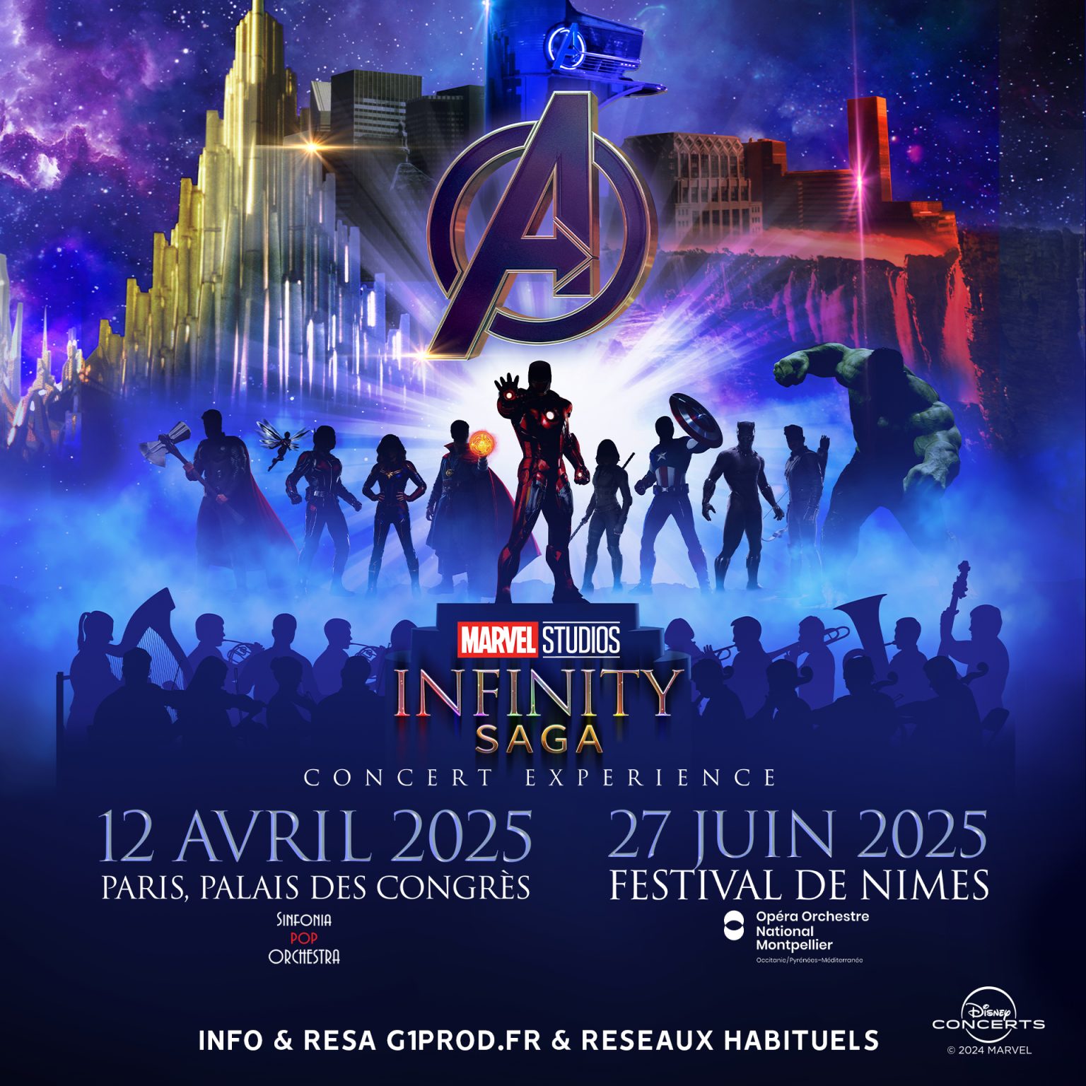 Marvel Infinity Saga en ciné-concert en 2025 à Paris et Nîmes | Disneyphile